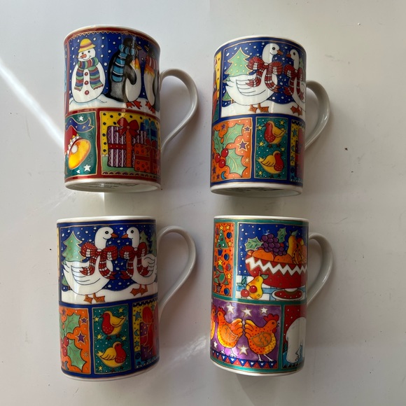 Dunoon | Dining | 4 Vintage Dunoon Scotland Winter Holiday Coffee Mugs ...